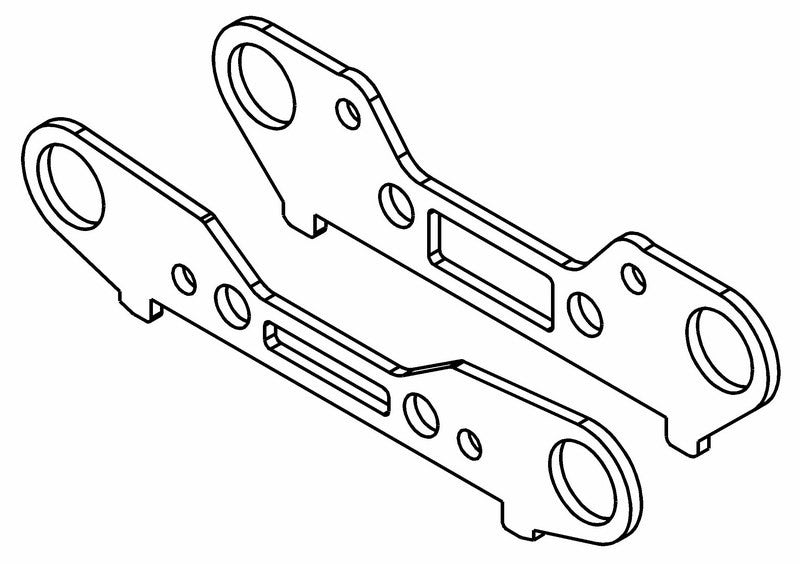 300501S - Rear Wishbone Holder Steel Bracket Set – Cardinal Racing