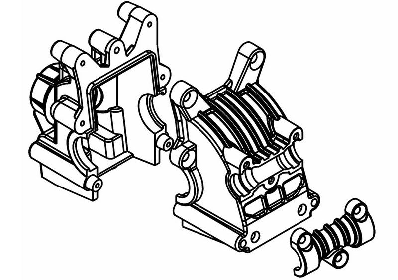415101P - Front/Rear Diff. House Set – Cardinal Racing