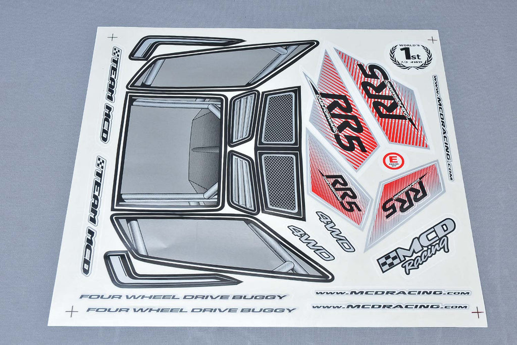 500203P - RR5 CF Body Shell Decal Set – Cardinal Racing