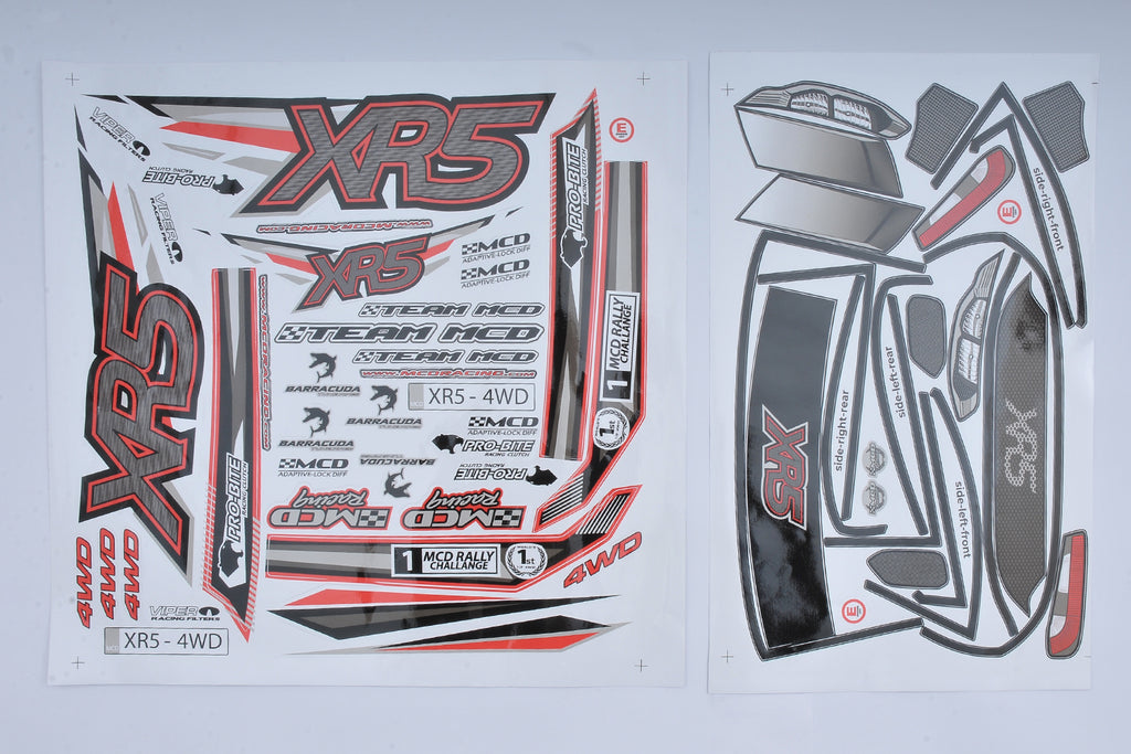 503901P - XR5 Max Body Shell Decal Set – Cardinal Racing